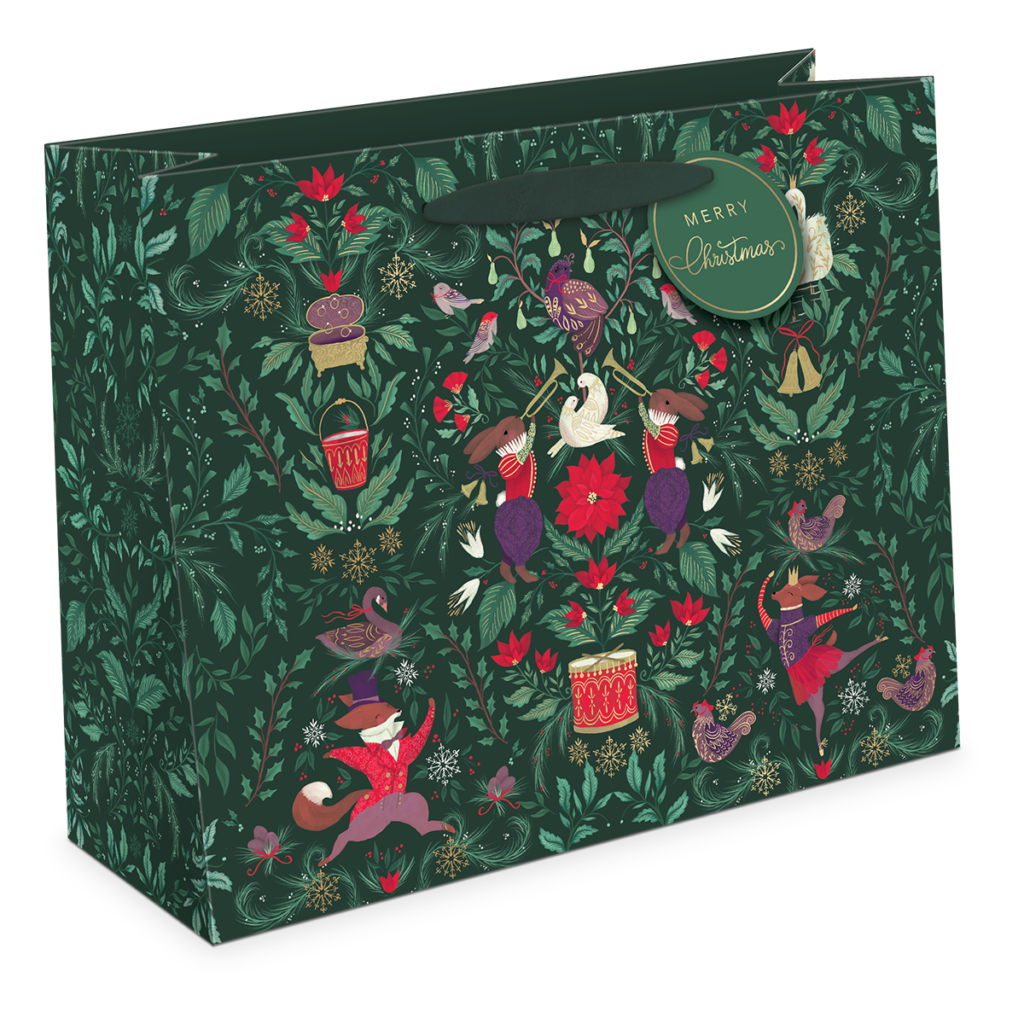 12 Days Of Christmas Green Large T Bag Molly And Rex