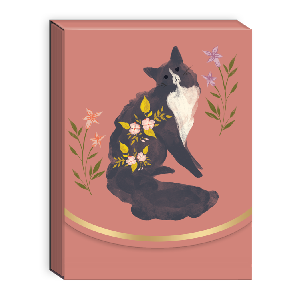 Flower Pets Black Cat Pocket Notepad - Molly & Rex